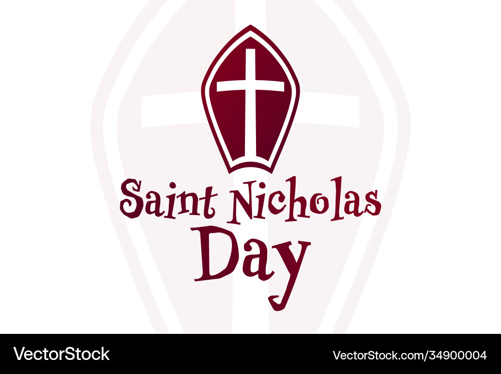 Saint nicholas day december 6 holiday concept Vector Image