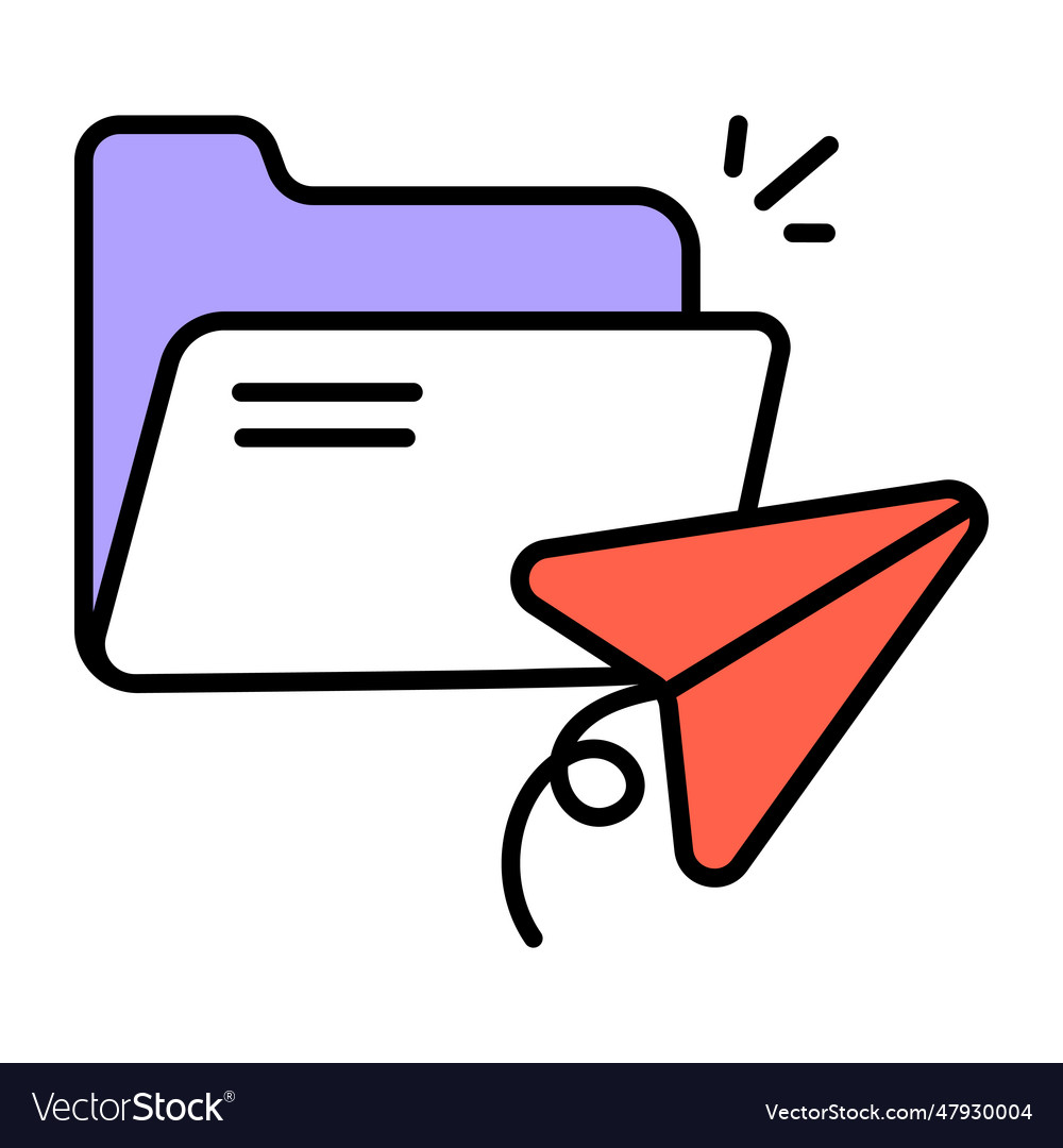 Send folder Royalty Free Vector Image - VectorStock