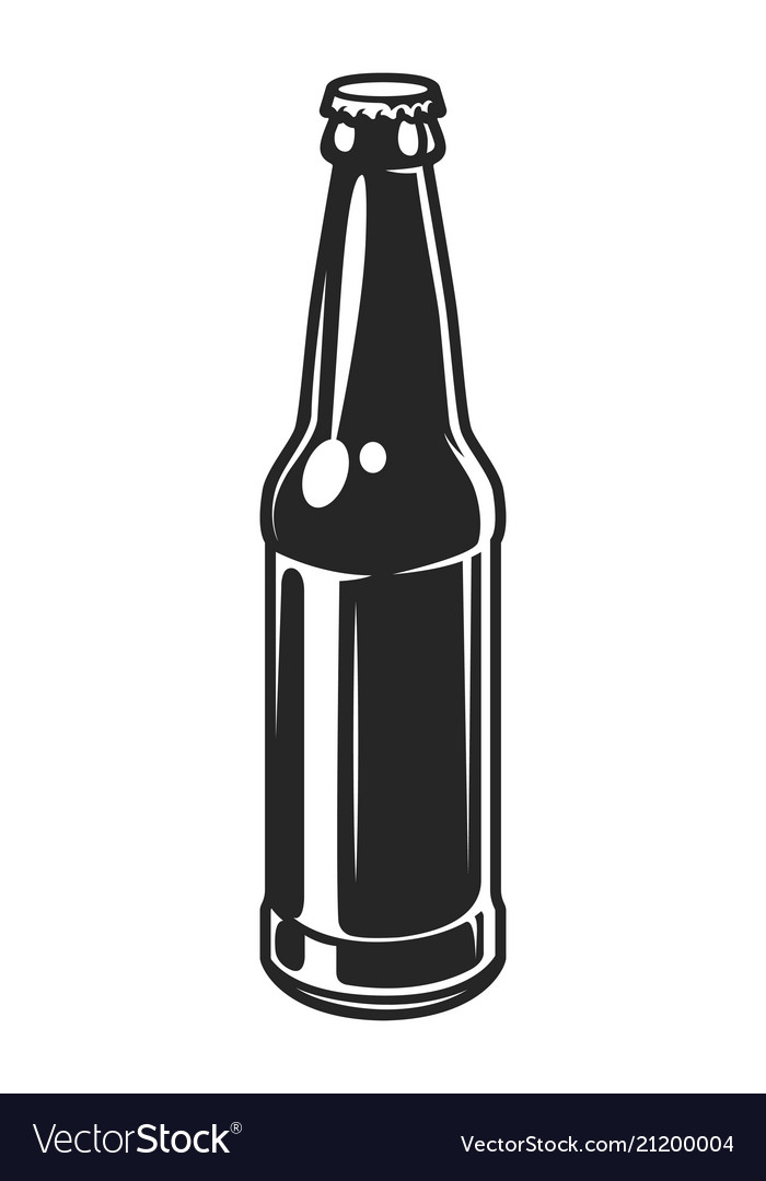 Vintage Glass Beer Bottle Template Royalty Free Vector Image