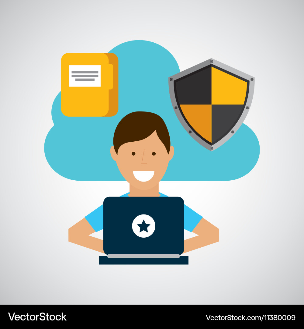 Cloud computing data storage Royalty Free Vector Image
