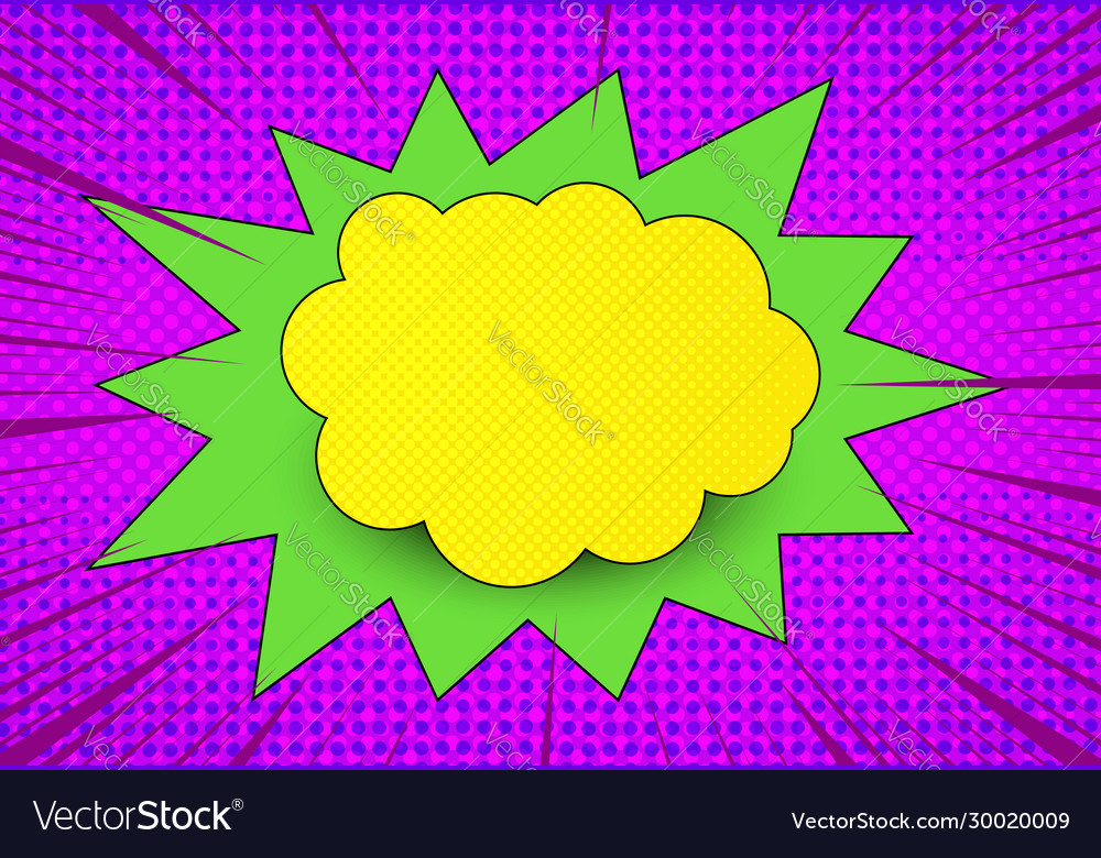 Comic explosive bright concept Royalty Free Vector Image