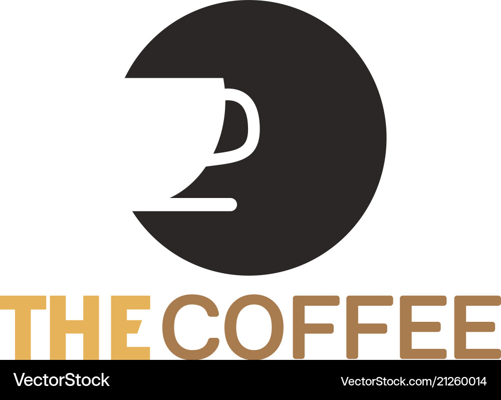 Coffee cup of circle background Royalty Free Vector Image