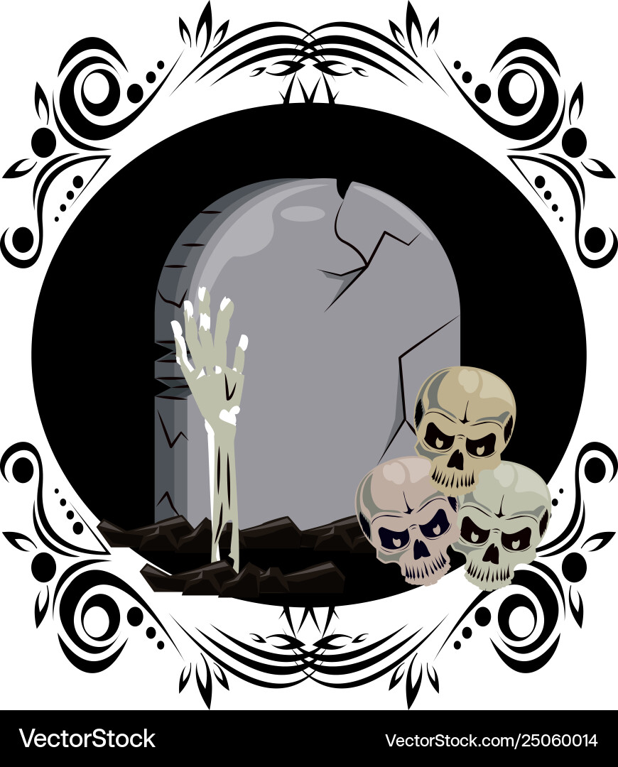 Halloween scary cartoons Royalty Free Vector Image
