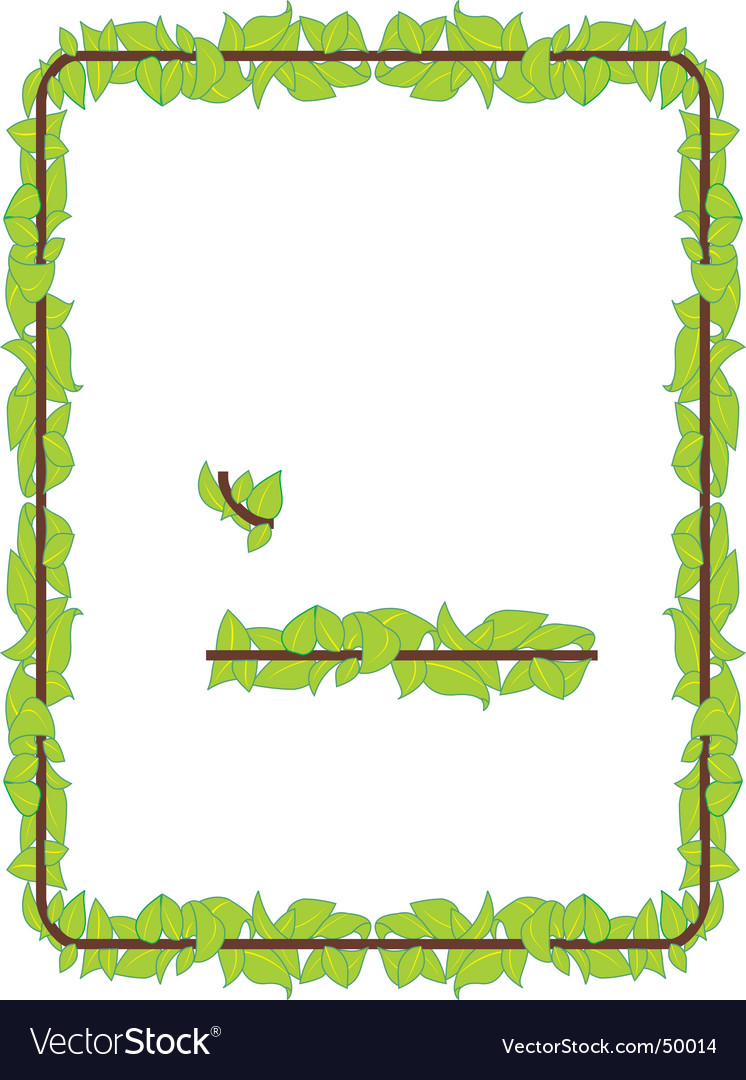Leaf border Royalty Free Vector Image - VectorStock