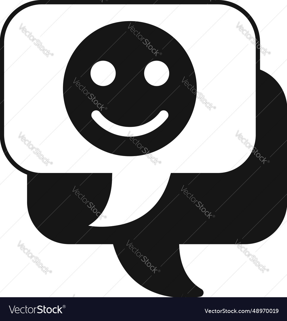 Emoji messaging icon simple social media Vector Image Emoji messaging icon simple social media Vector Image