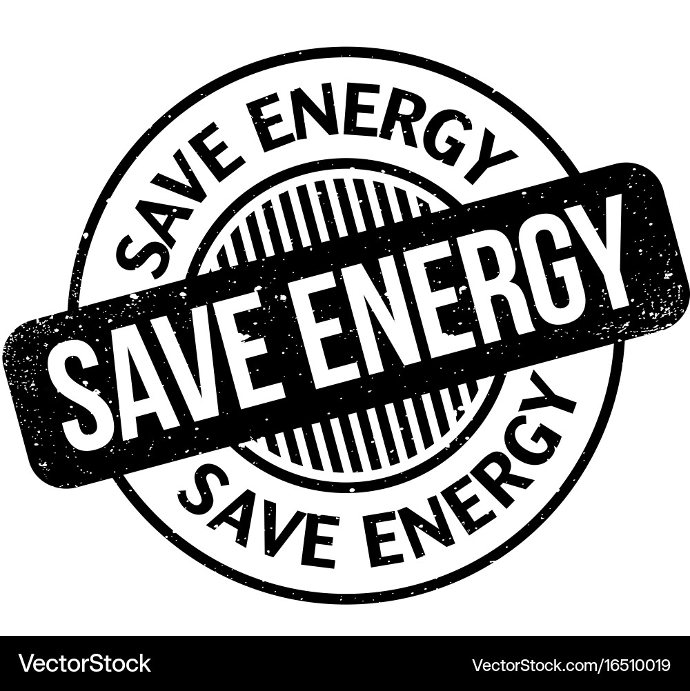Save energy rubber stamp Royalty Free Vector Image