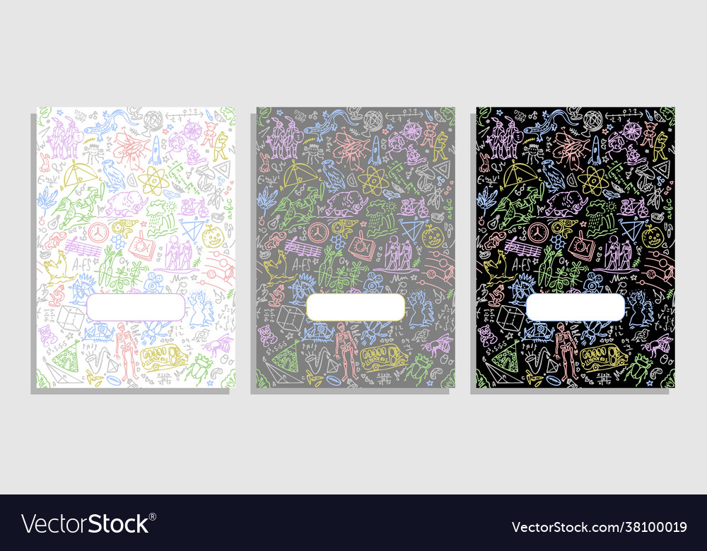 School notebook cover Royalty Free Vector Image