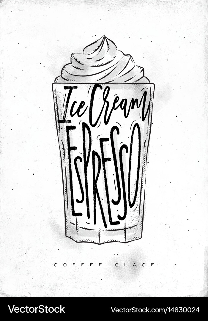 Coffee glace cup Royalty Free Vector Image - VectorStock