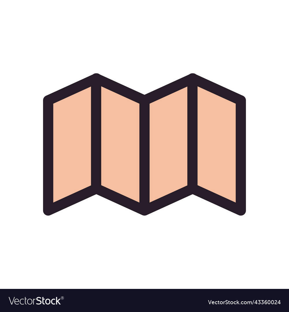 Flat map Royalty Free Vector Image - VectorStock