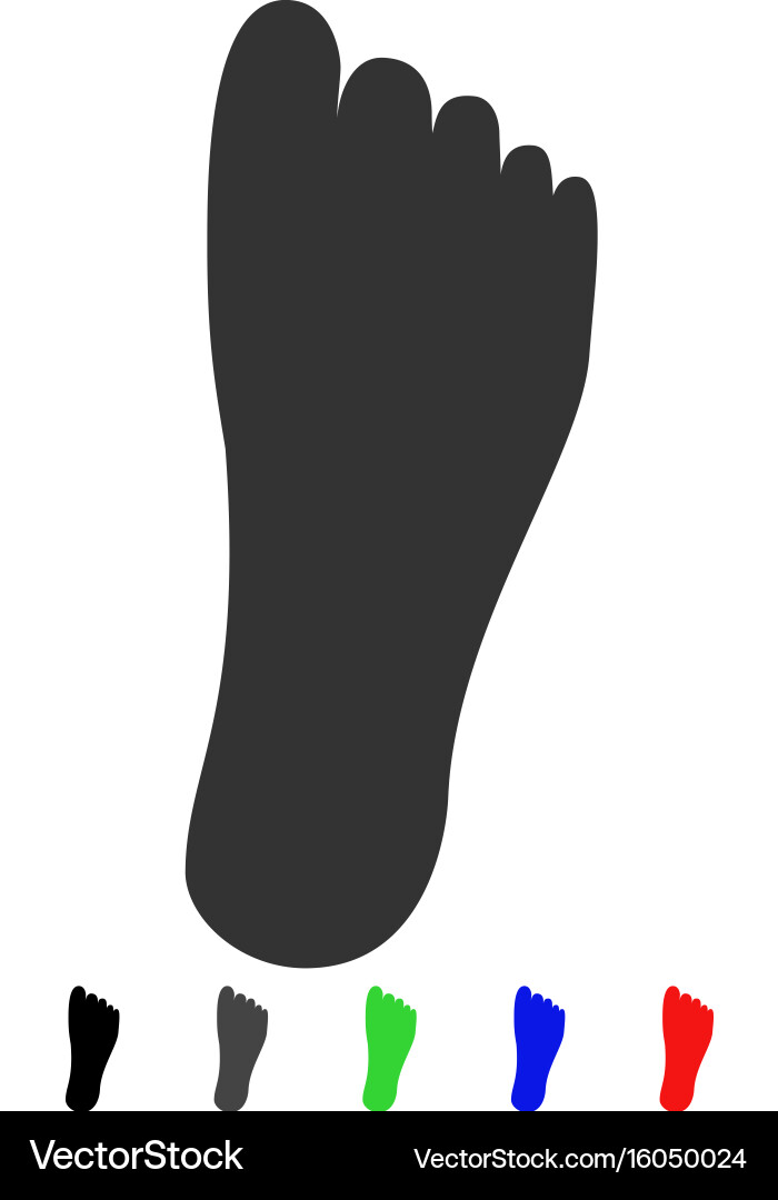 Foot flat icon Royalty Free Vector Image - VectorStock