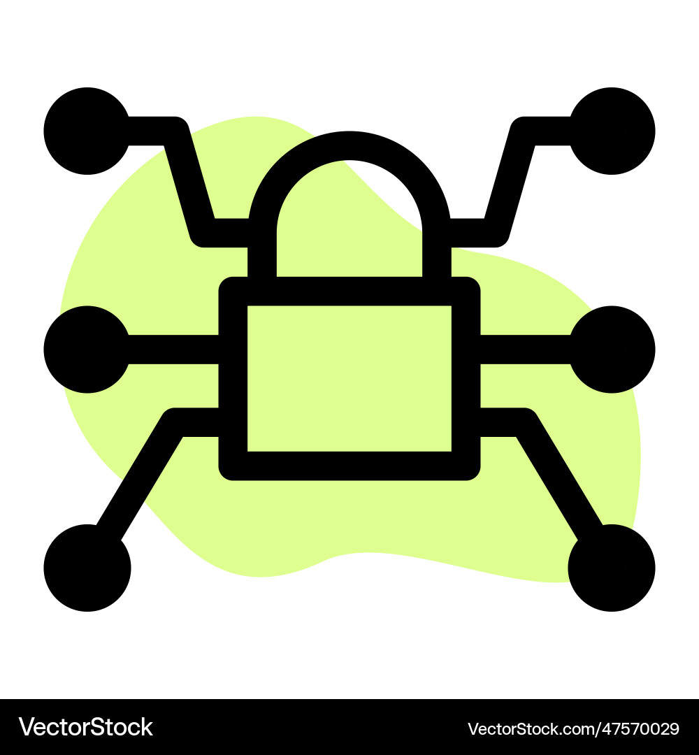 Smart electronic lock with advanced features Vector Image
