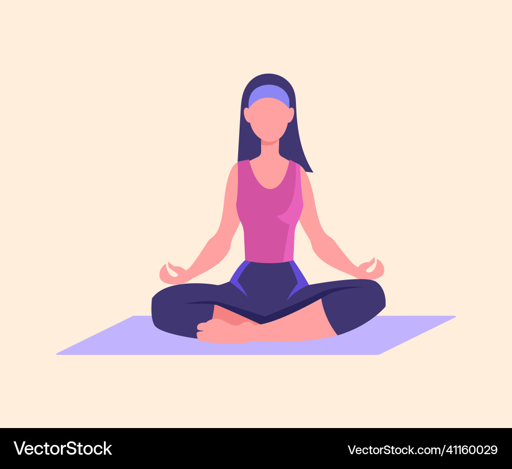 Yoga or stretching concept Royalty Free Vector Image