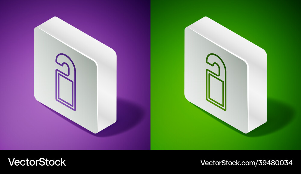 Isometric line please do not disturb icon isolated