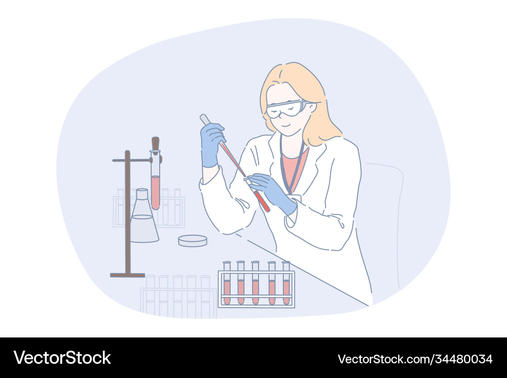 Science chemistry analysis coronavirus Royalty Free Vector
