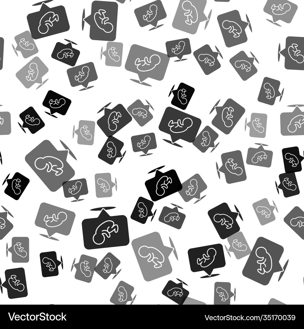 Black baicon isolated seamless pattern on white Vector Image