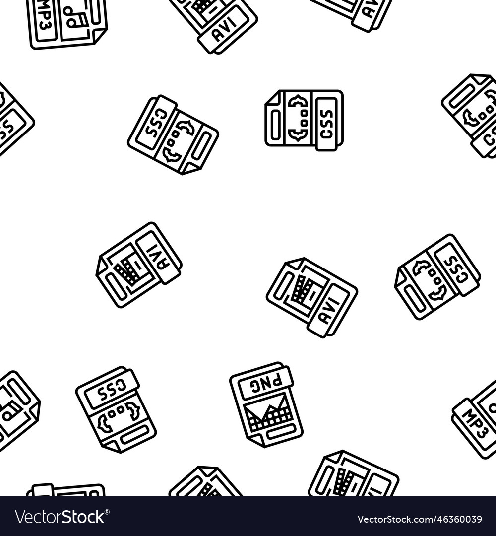 File Format Document Seamless Pattern Royalty Free Vector