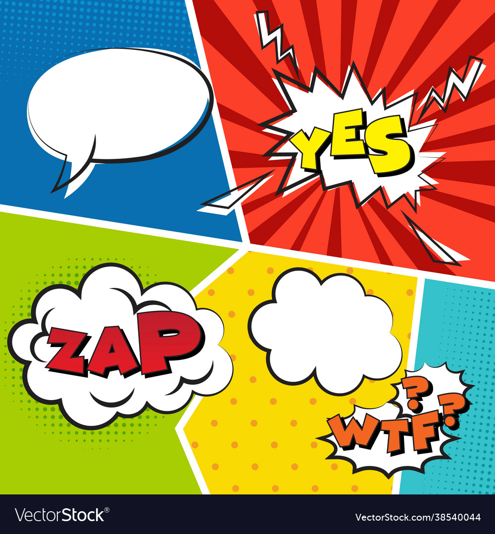 Comic book design element Royalty Free Vector Image
