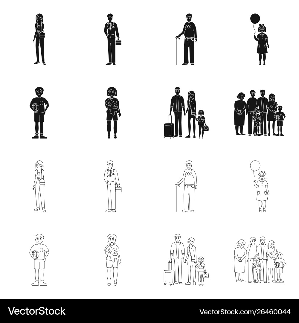 Design character and avatar sign Royalty Free Vector Image