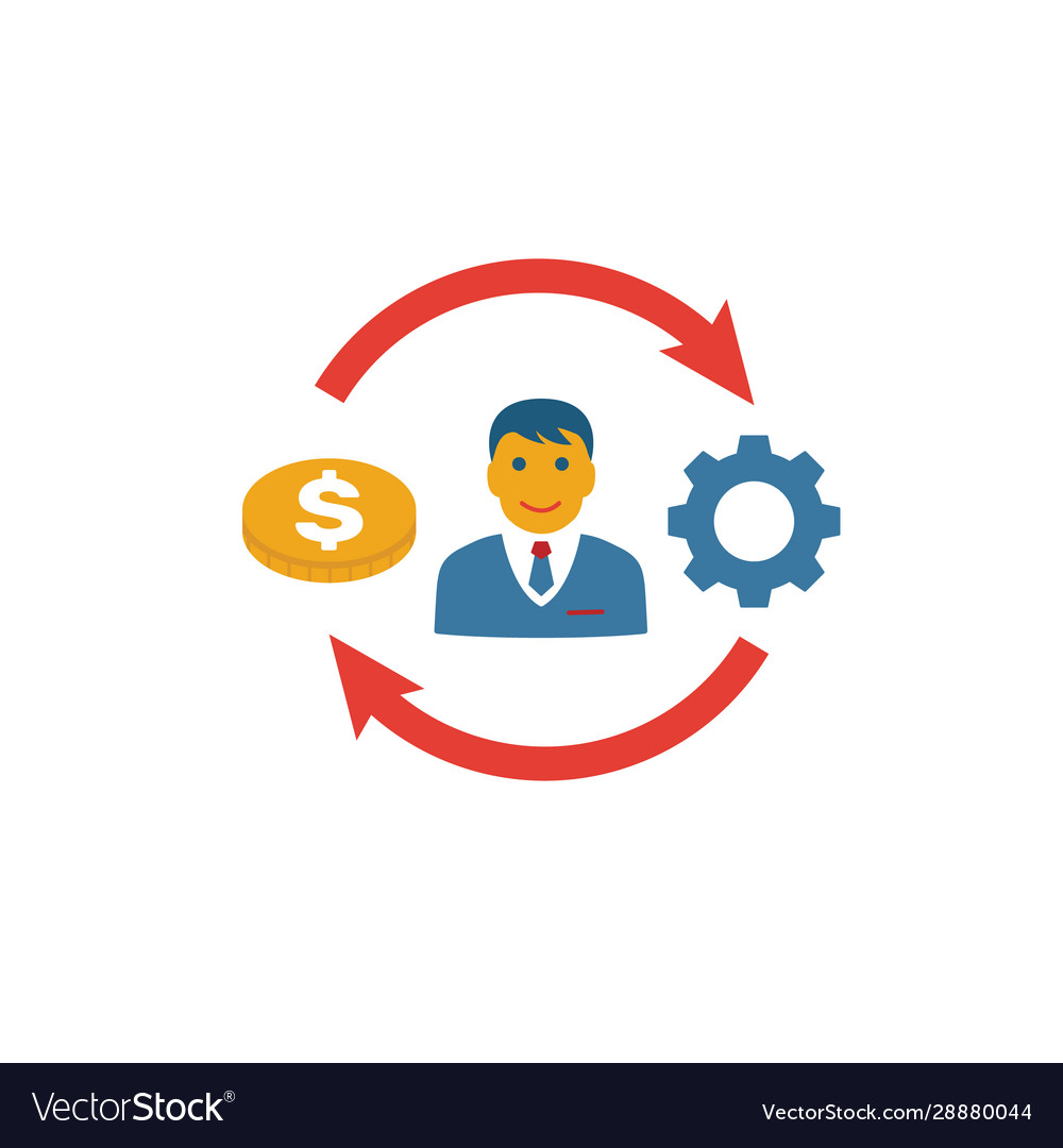 Lead conversion icon simple flat element from crm Vector Image