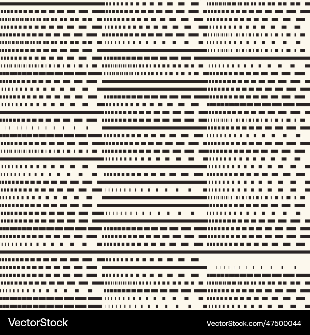 Monochrome irregularly dashed textured pattern Vector Image