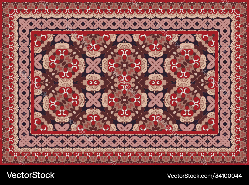 Rich persian red colored carpet Royalty Free Vector Image