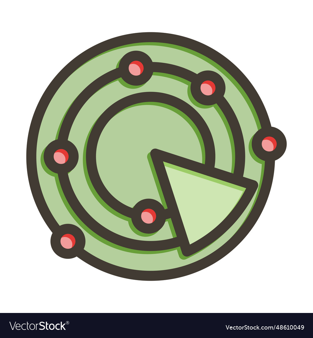 Radar thick line filled colors for personal Vector Image
