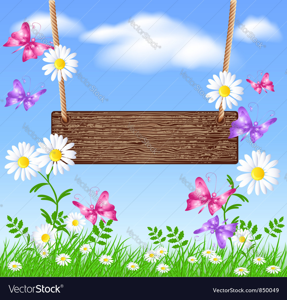 Spring swing Royalty Free Vector Image - VectorStock