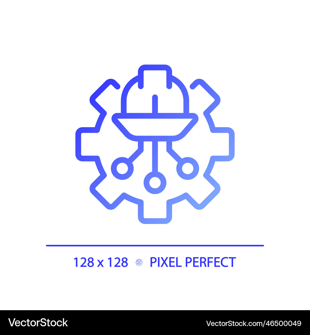 Stem in engineering pixel perfect gradient linear Vector Image