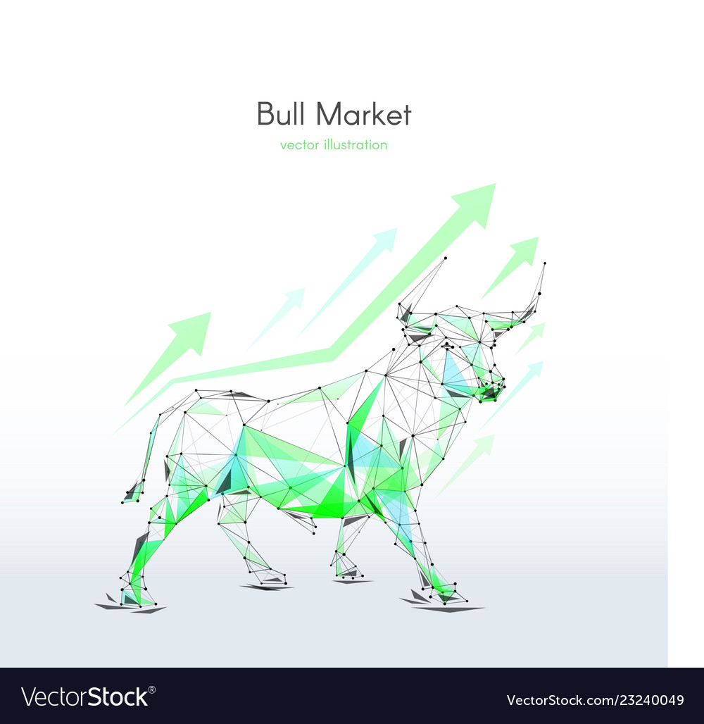 Stock exchange bull low poly color Royalty Free Vector Image Stock exchange bull low poly color Royalty Free Vector Image