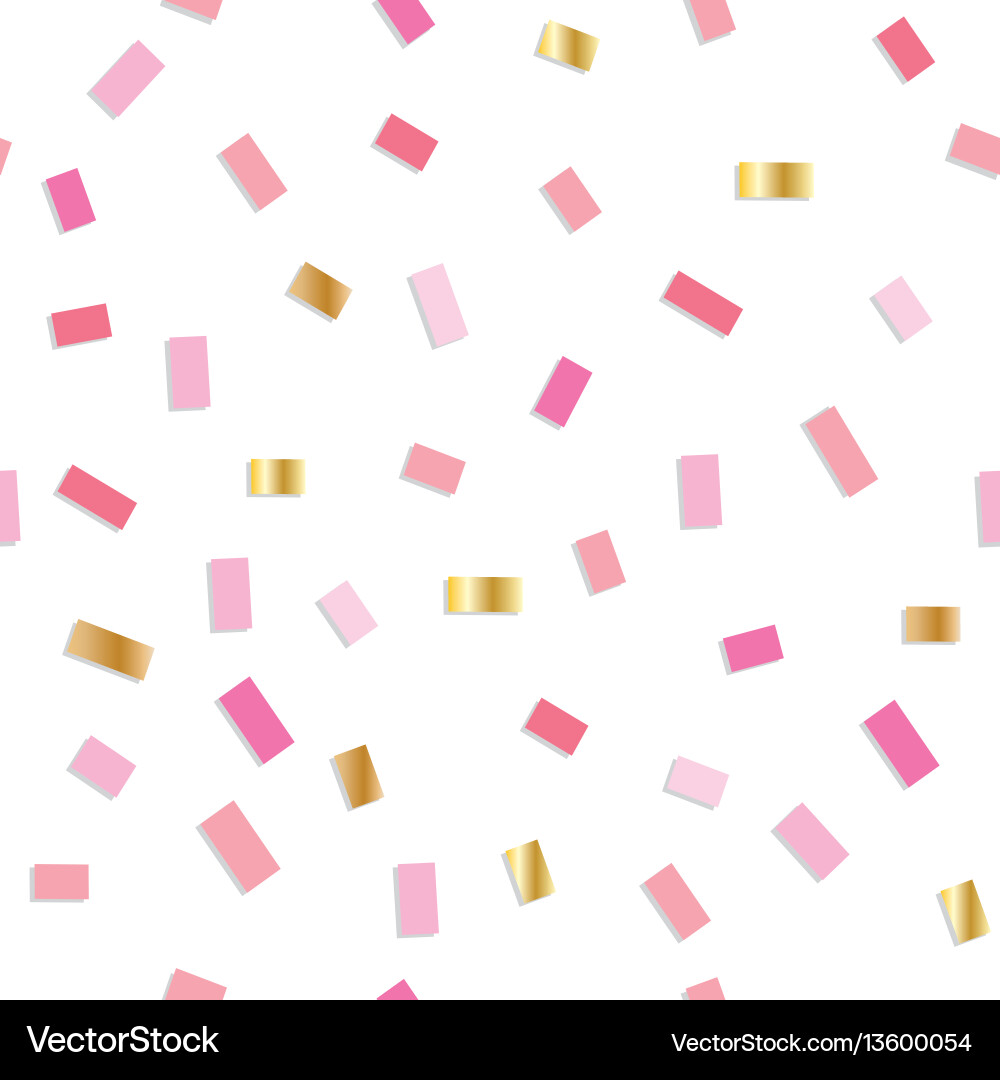 Confetti seamless pattern festive background with Vector Image