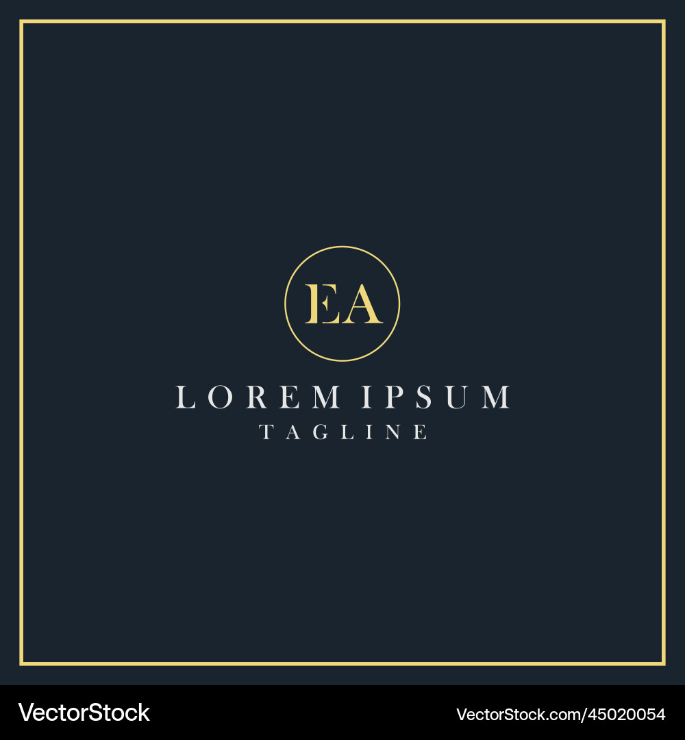 Ea circle logo Royalty Free Vector Image - VectorStock