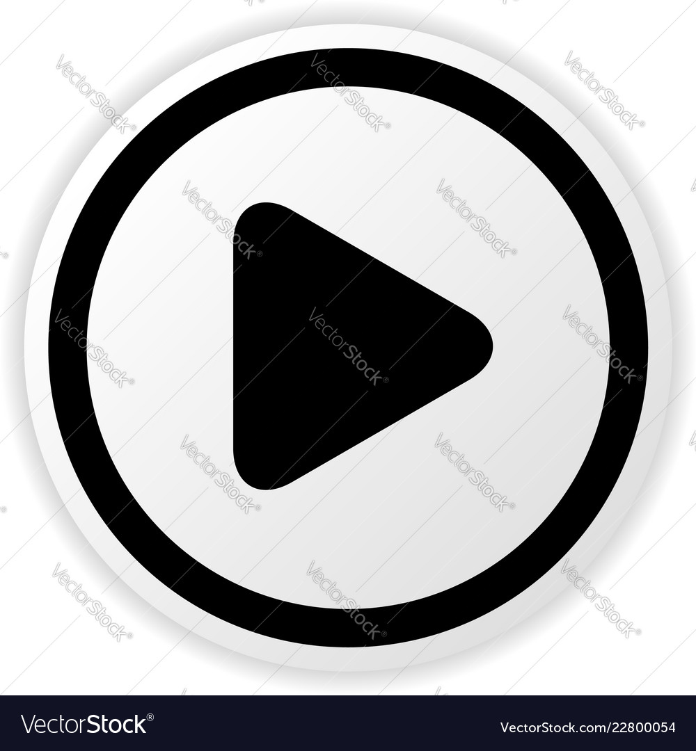Simple rounded circle play button for multimedia Vector Image