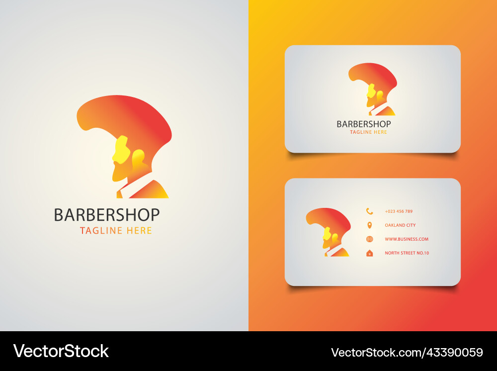 Bearded man logo with unique hairstyle Royalty Free Vector