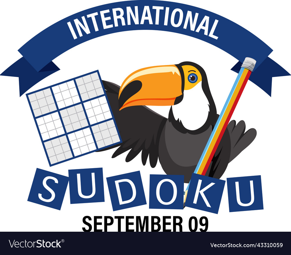 International sudoku day banner design Royalty Free Vector International sudoku day banner design Royalty Free Vector