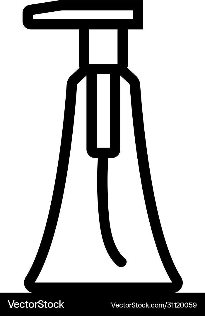 Liquid soap can with pressure icon outline Vector Image