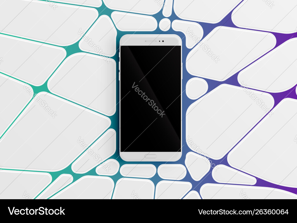 Colorful smartphone template for advertising Vector Image