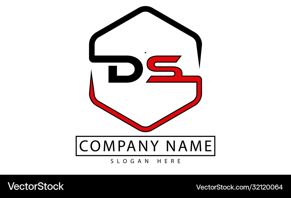 Ds initial logo Royalty Free Vector Image - VectorStock