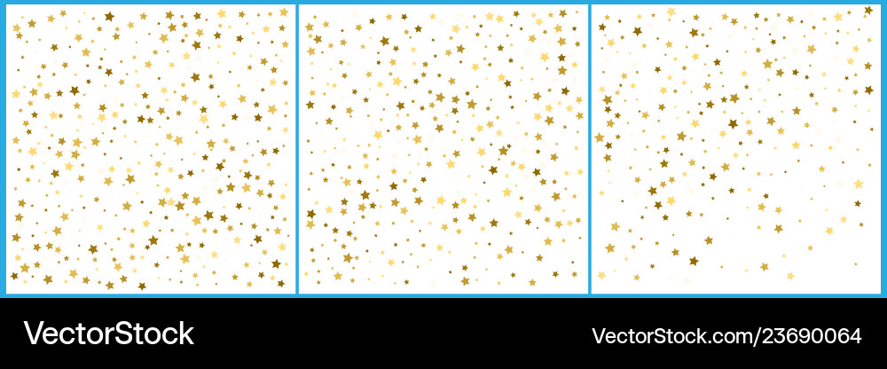 Gold star confetti celebrations simple festive Vector Image