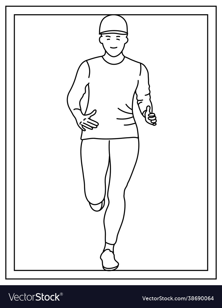 Running exercise Royalty Free Vector Image - VectorStock