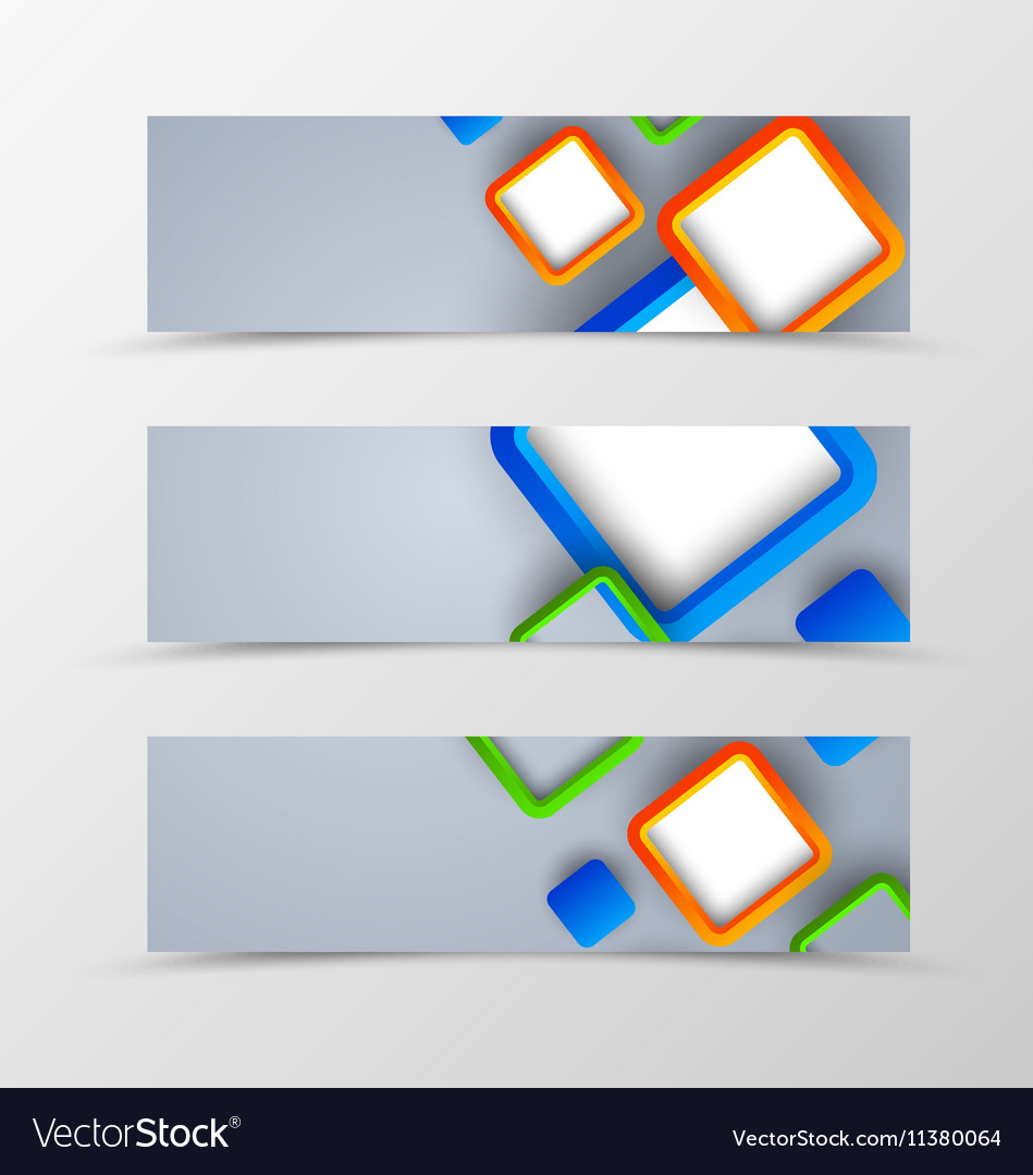 Set header banner dynamic design Royalty Free Vector Image