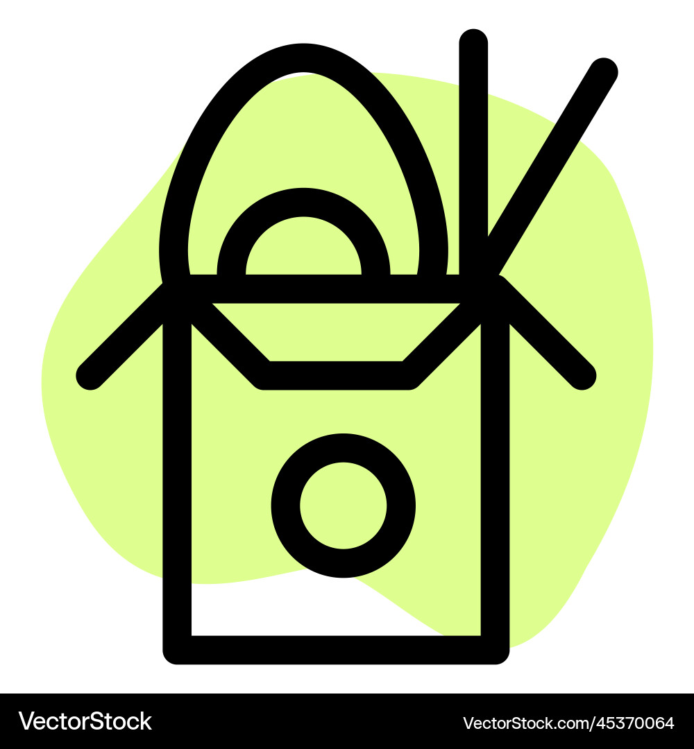 Unsealed box of fresh cooked rice Royalty Free Vector Image