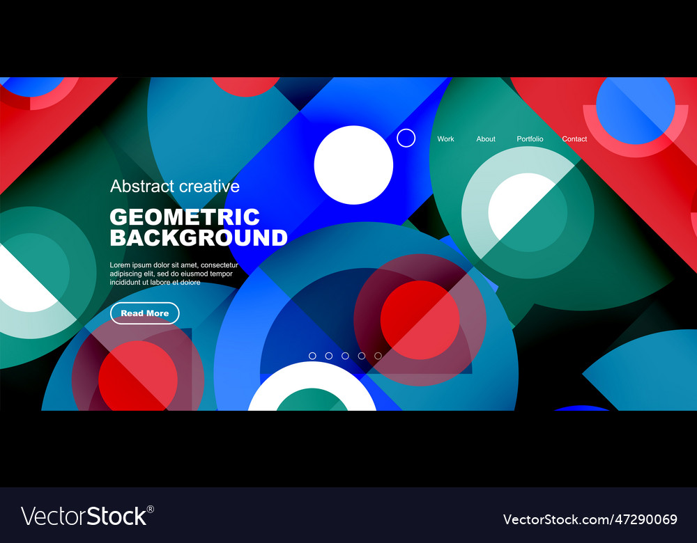 Abstract technology landing page background Vector Image