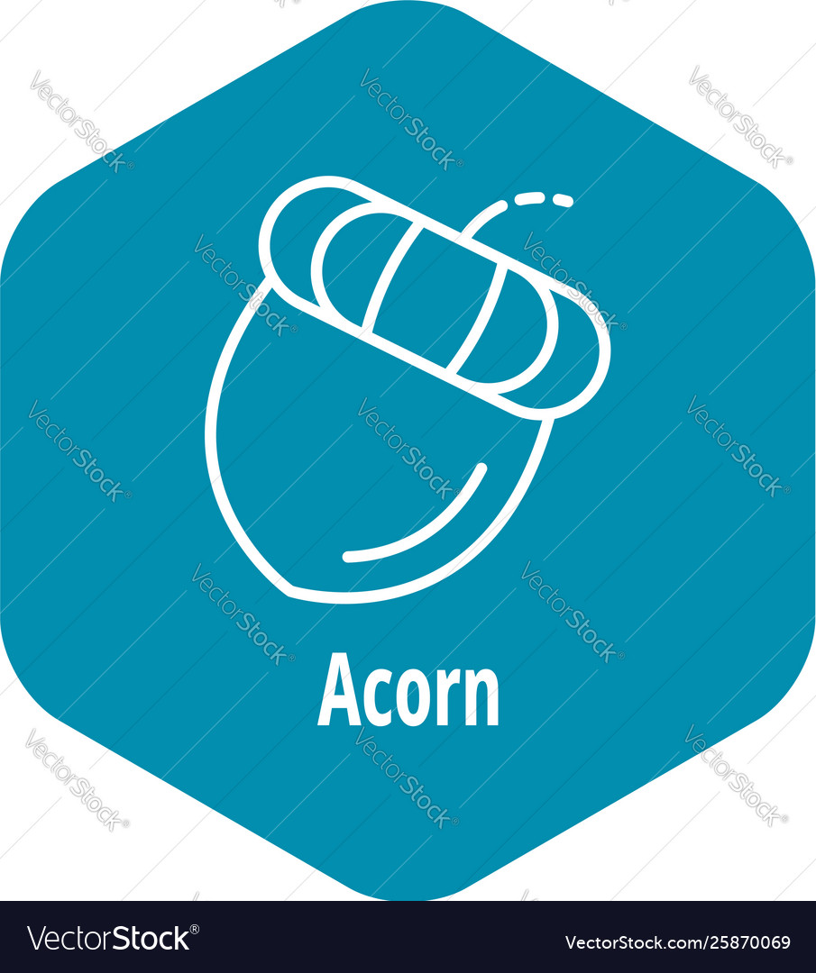 Acorn icon outline style Royalty Free Vector Image Acorn icon outline style Royalty Free Vector Image