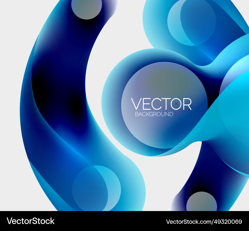 Beautiful flowing round shapes and circles Vector Image