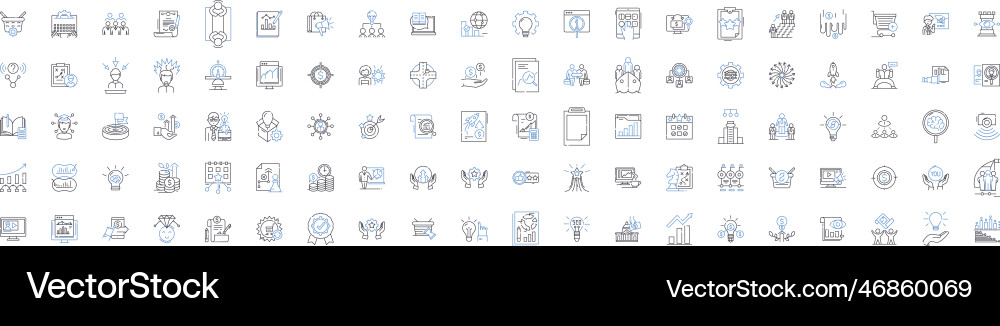 Creativity and originality line icons collection Vector Image
