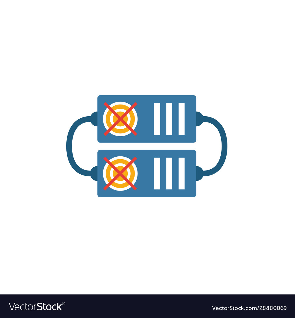 Mining hardware icon set four elements Royalty Free Vector