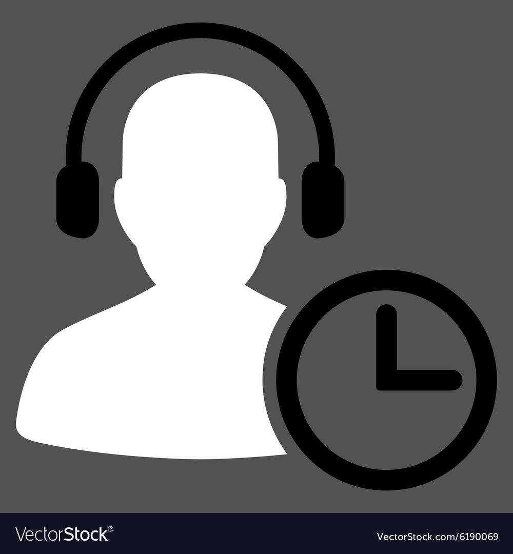 Operator time icon Royalty Free Vector Image - VectorStock