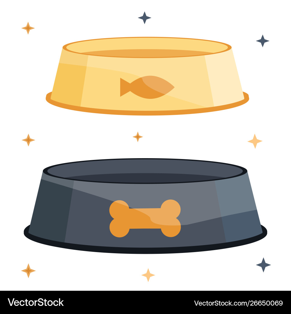 Pet vet bowl Royalty Free Vector Image - VectorStock