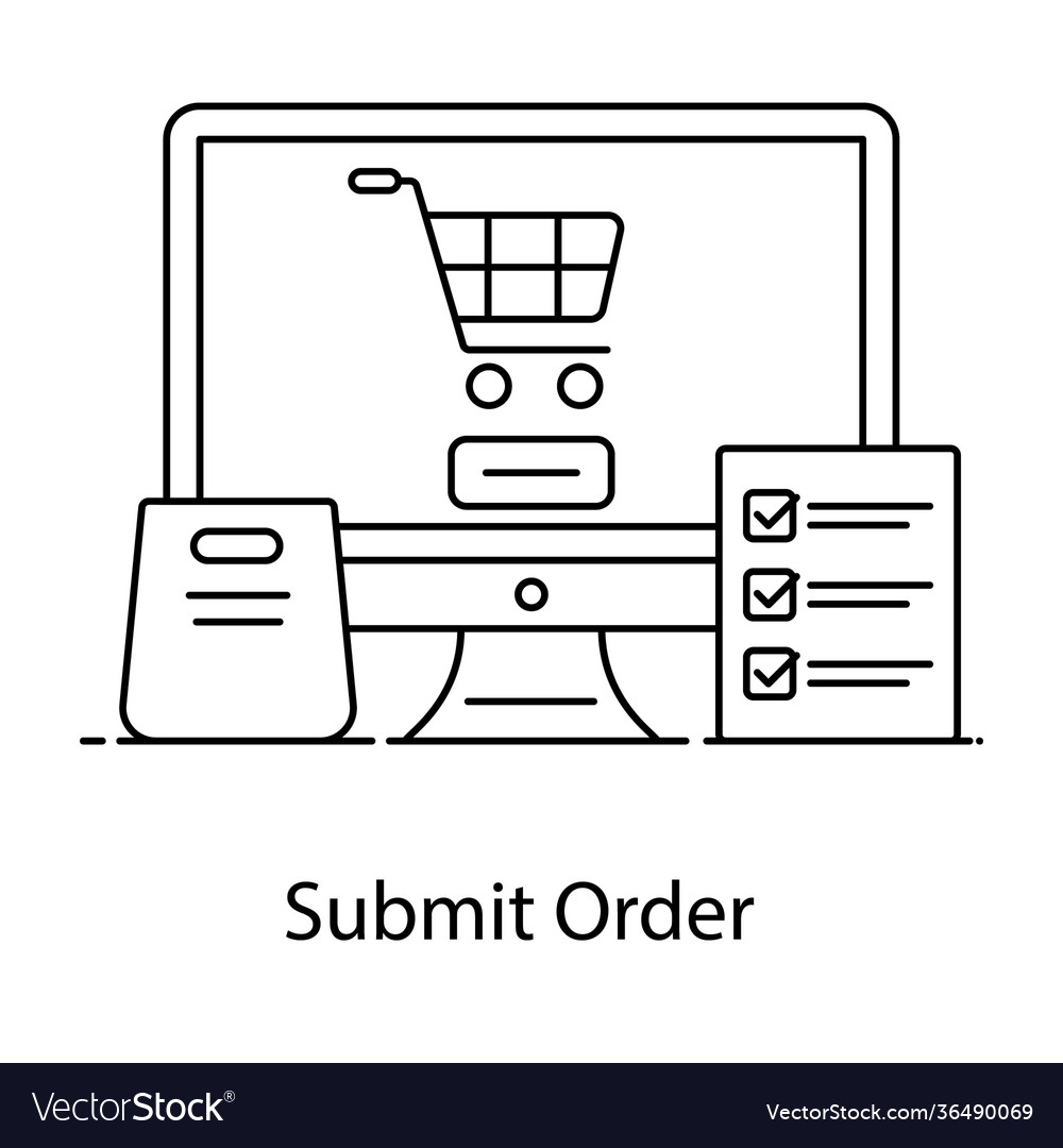 Submit order Royalty Free Vector Image - VectorStock