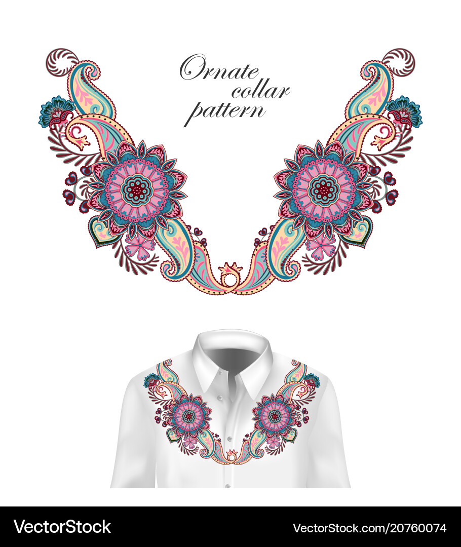Design for collar shirts shirts blouses Royalty Free Vector